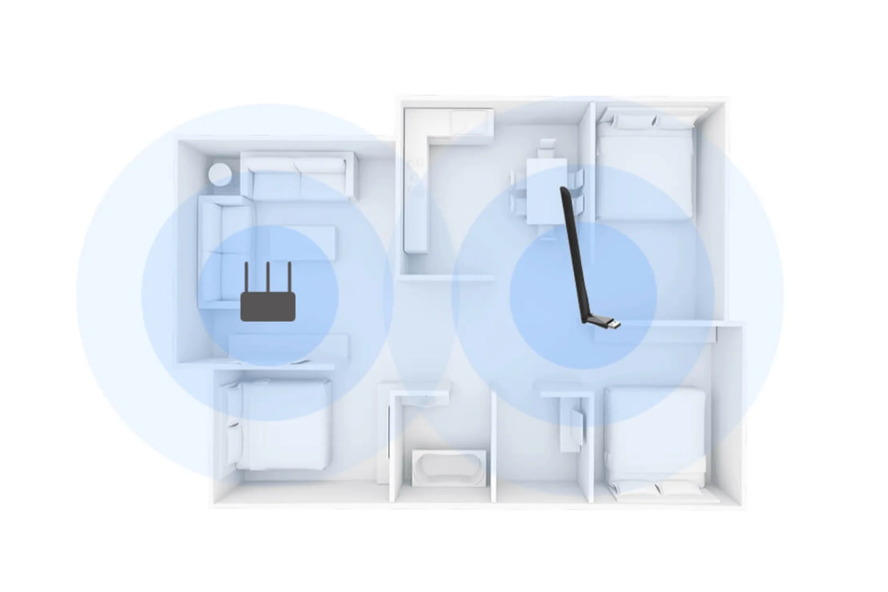 Mercusys MA30H AC1300 HighGain WiFi USB | Planeo